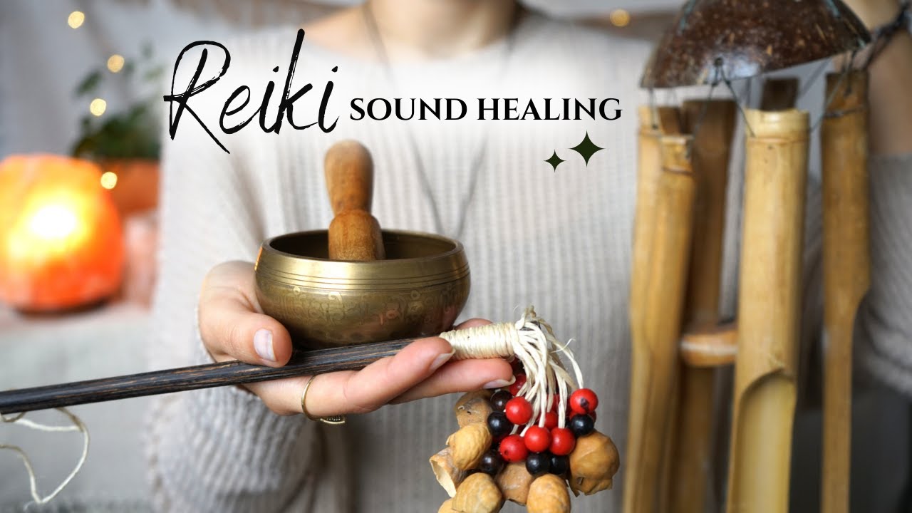 Reiki ASMR ~ Sound Therapy for Healing | Singing Bowl, Wind Chimes ...