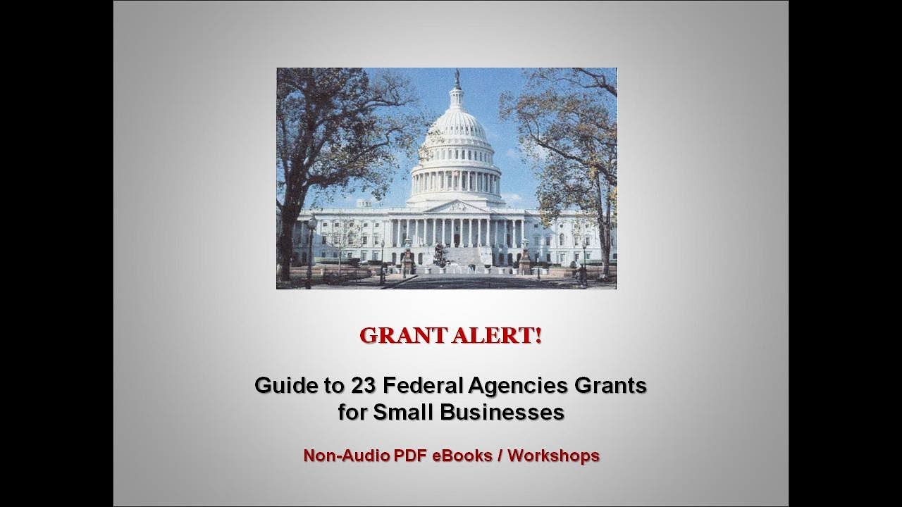 GRANT ALERT Guide to Federal Agencies Grants for Small Businesses - YouTube