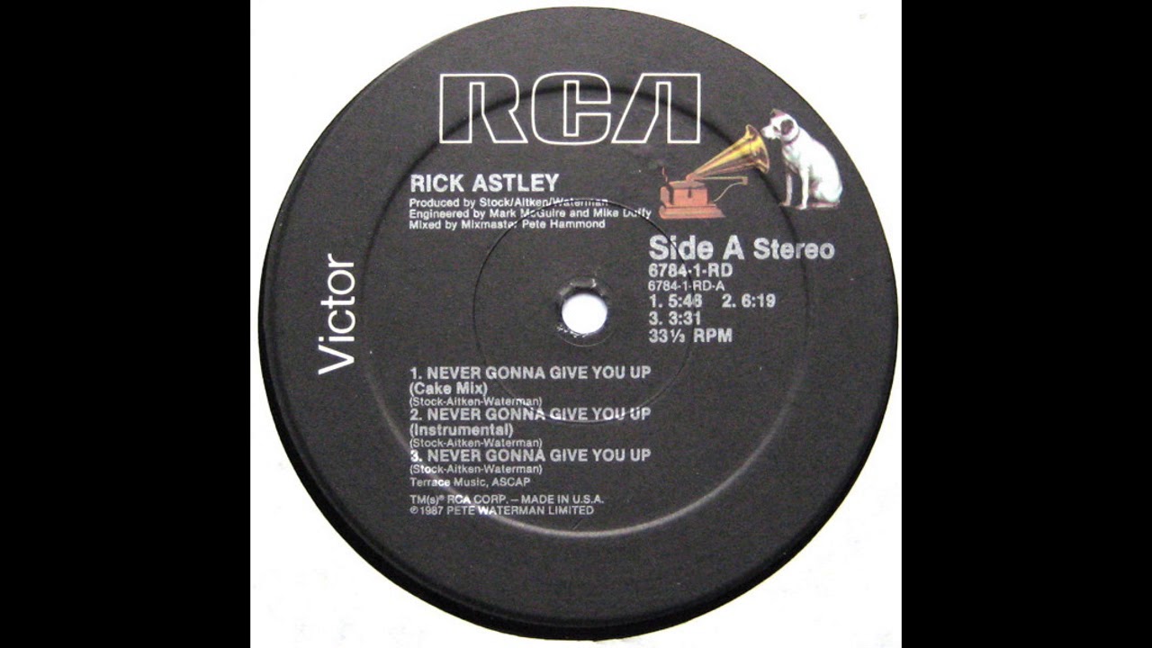 Never Gonna Give You Up (Cake Mix) - Rick Astley - YouTube