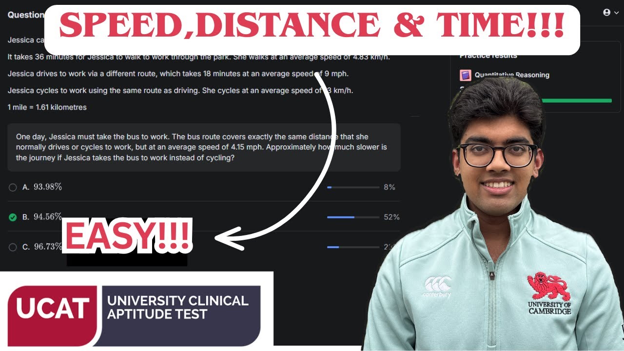 SPEED/DISTANCE/TIME QUESTIONS!!! | UCAT QR TIPS AND TRICKS #3 - YouTube