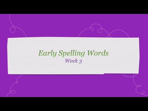 Early Spelling Words week 3 - YouTube