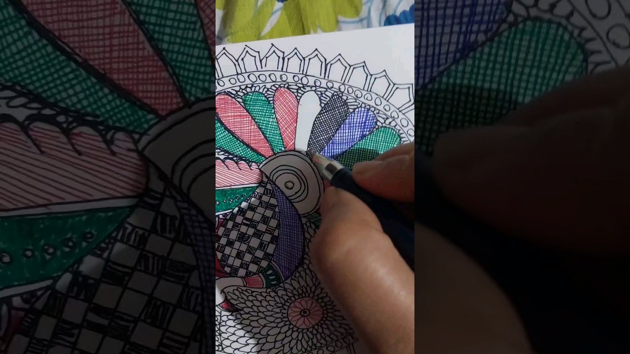#artist #artvideo #madhubaniart #acrylicpainting #mithila #drawing #art ...