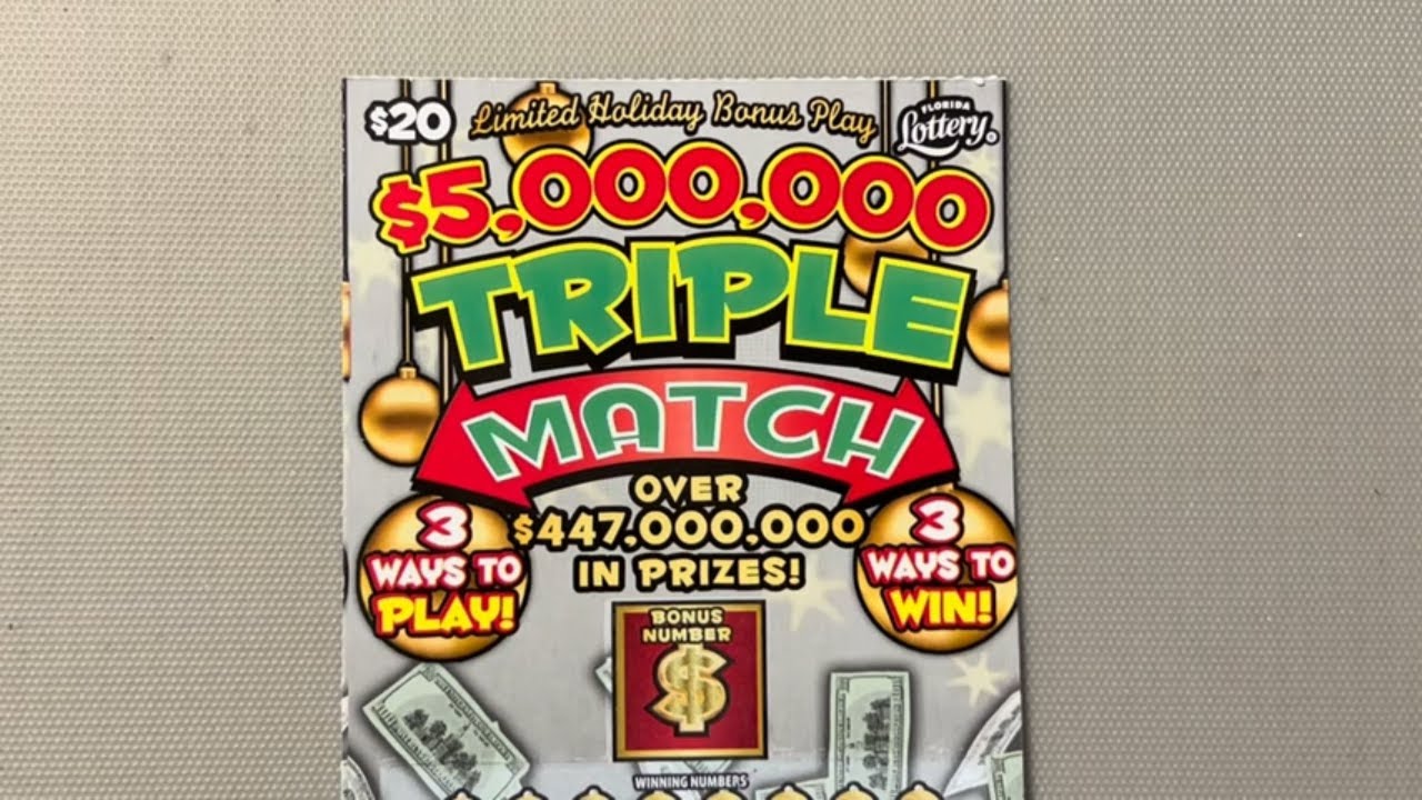 %5,000,000 TRIPLE MATCH SCRATCH OFF FROM THE FLORIDA LOTTERY - YouTube