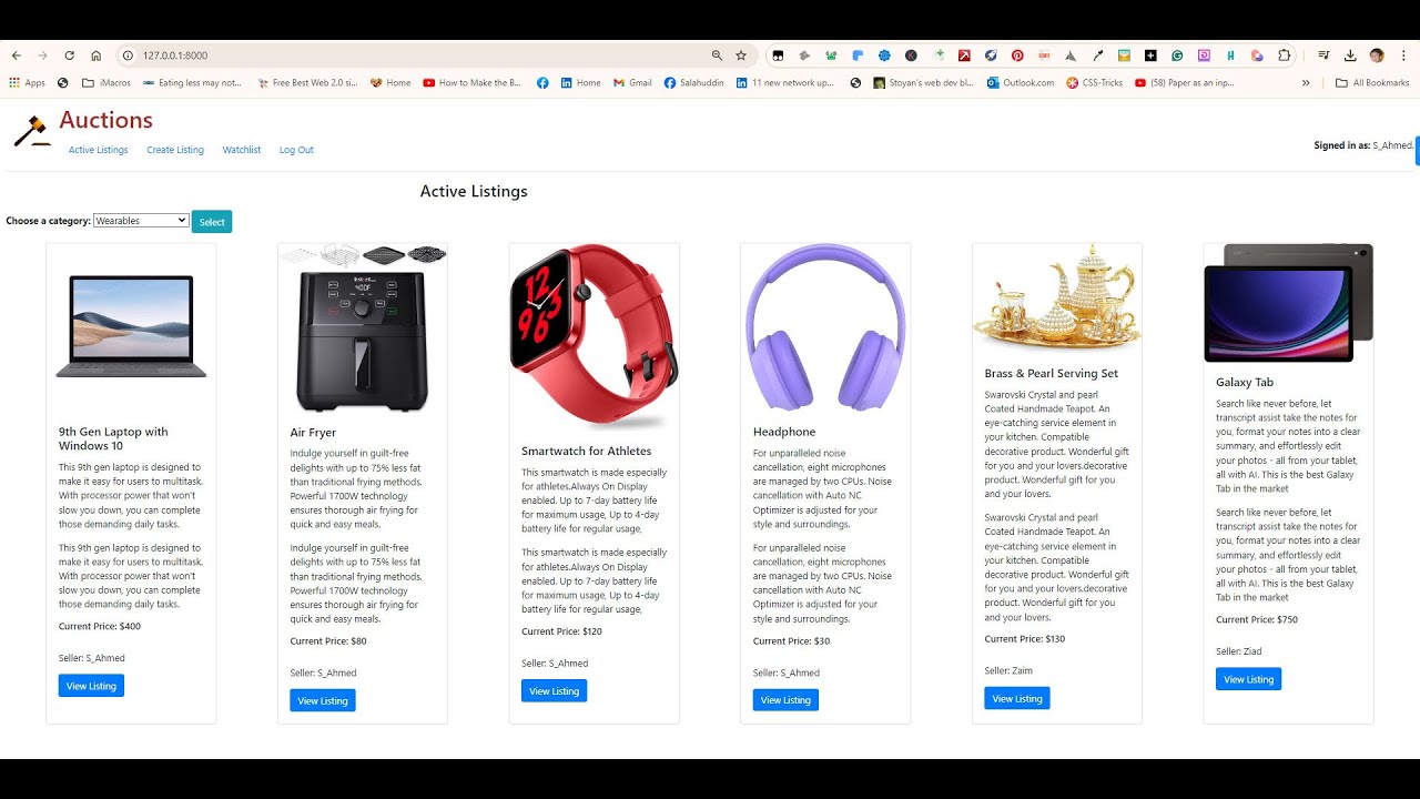 Harvard CS50 Web Project 2 Commerce - YouTube