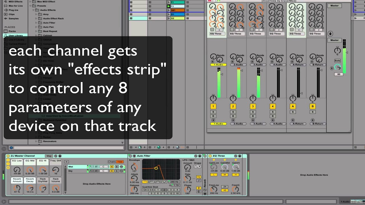 Ableton Live Max for Live "Effects Channel Strip" - YouTube