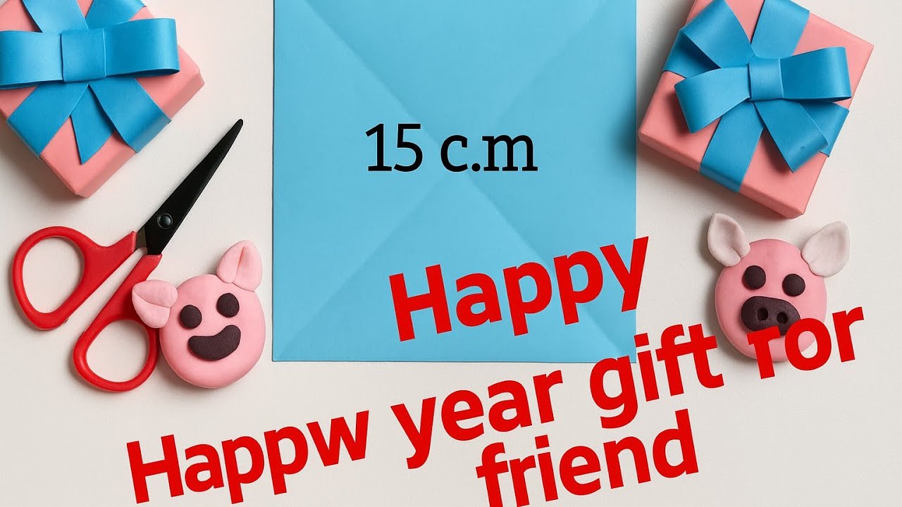 Diy happy new year gift box with craft./ paper box/gift box idea.. # ...