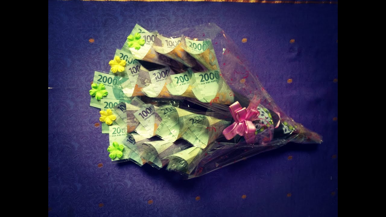 cara membuat BUKET BUNGA dari UANG mudah untuk mahar hantaran ...
