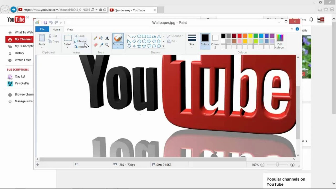 Tutorial: How To Customize Youtube Channel Art ~ Easy Way - YouTube