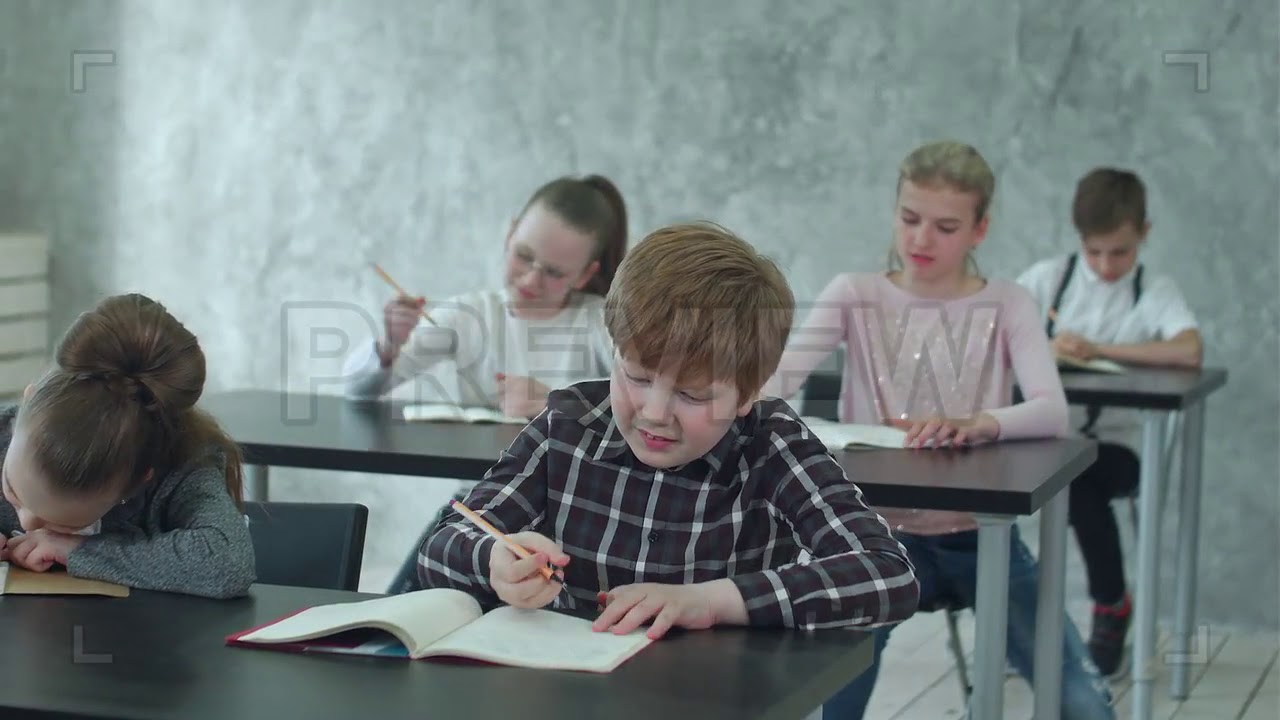 Kids Running From Class Stock Video - YouTube