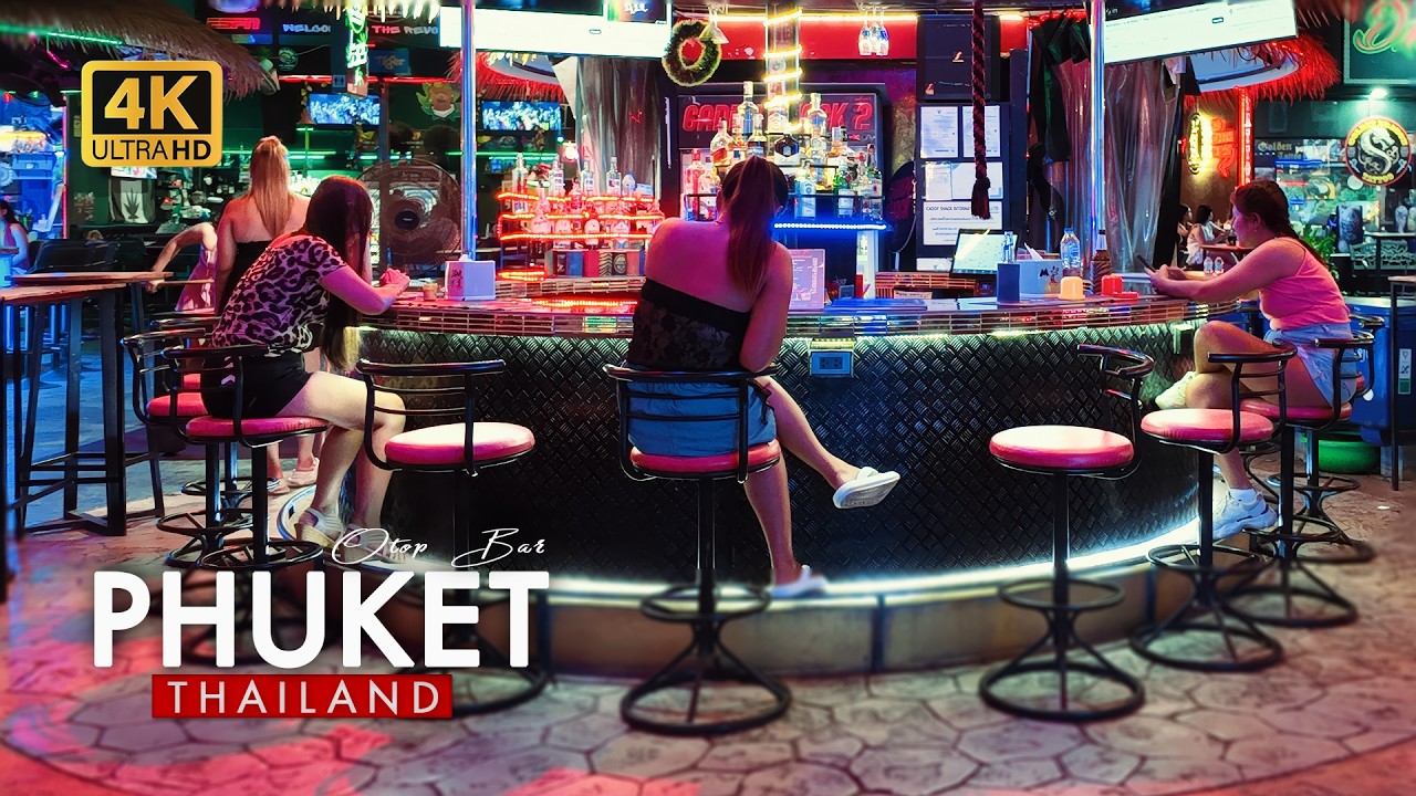 🇹🇭 4K HDR | OTOP Market Bar Area Patong Phuket | Nightlife & Neon Bars ...
