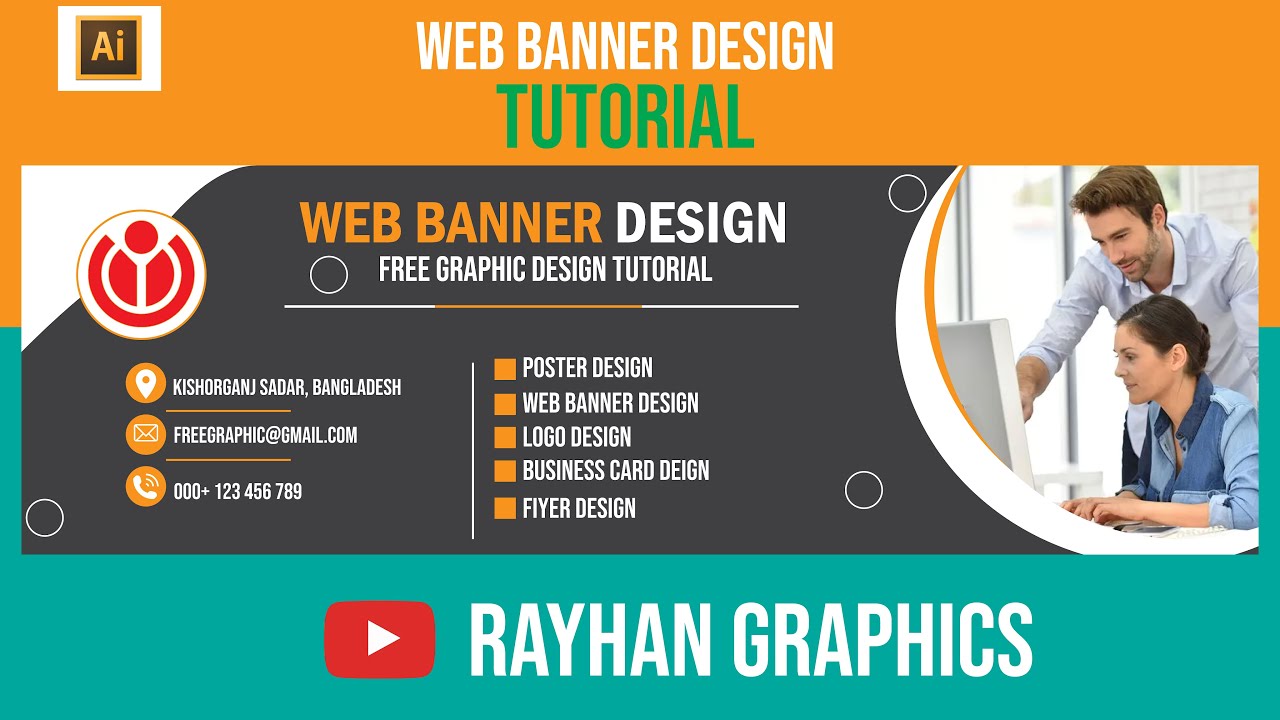 web banner design । tutorial #fullvideo #design #গ্রাফিক্সডিজাইন # ...
