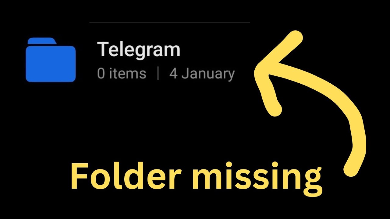 Locating Missing or Hidden Telegram Folder - YouTube
