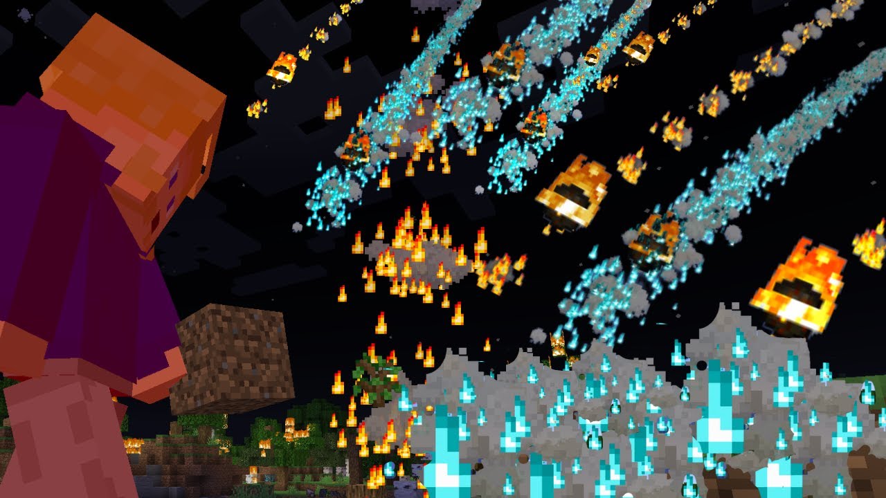 Beating Minecraft but Meteors Strike?! - YouTube