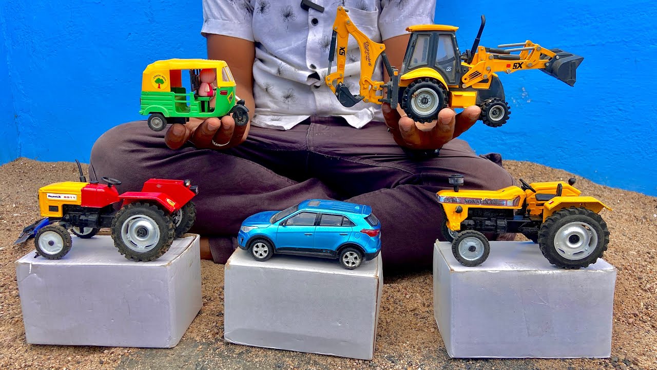 Die Cast Model Unboxing | Auto Rickshaw | Jcb Backhoe Loader | Tractor ...