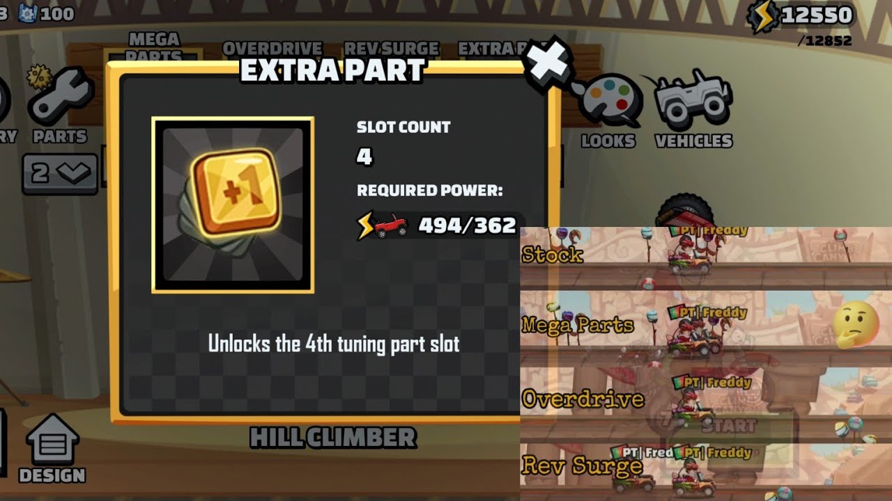 HCR2 - Extra Part Activated (Hill Climber) Comparison test 🤔 - YouTube