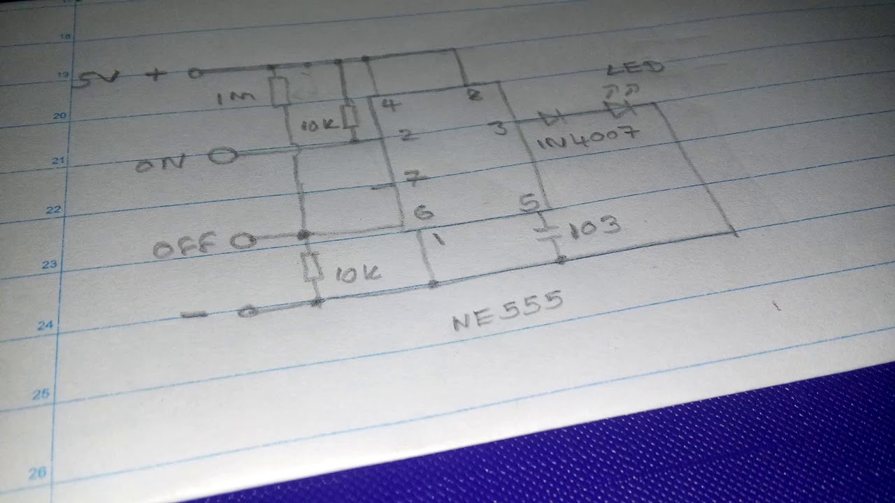 NE555 touch on off switch - YouTube
