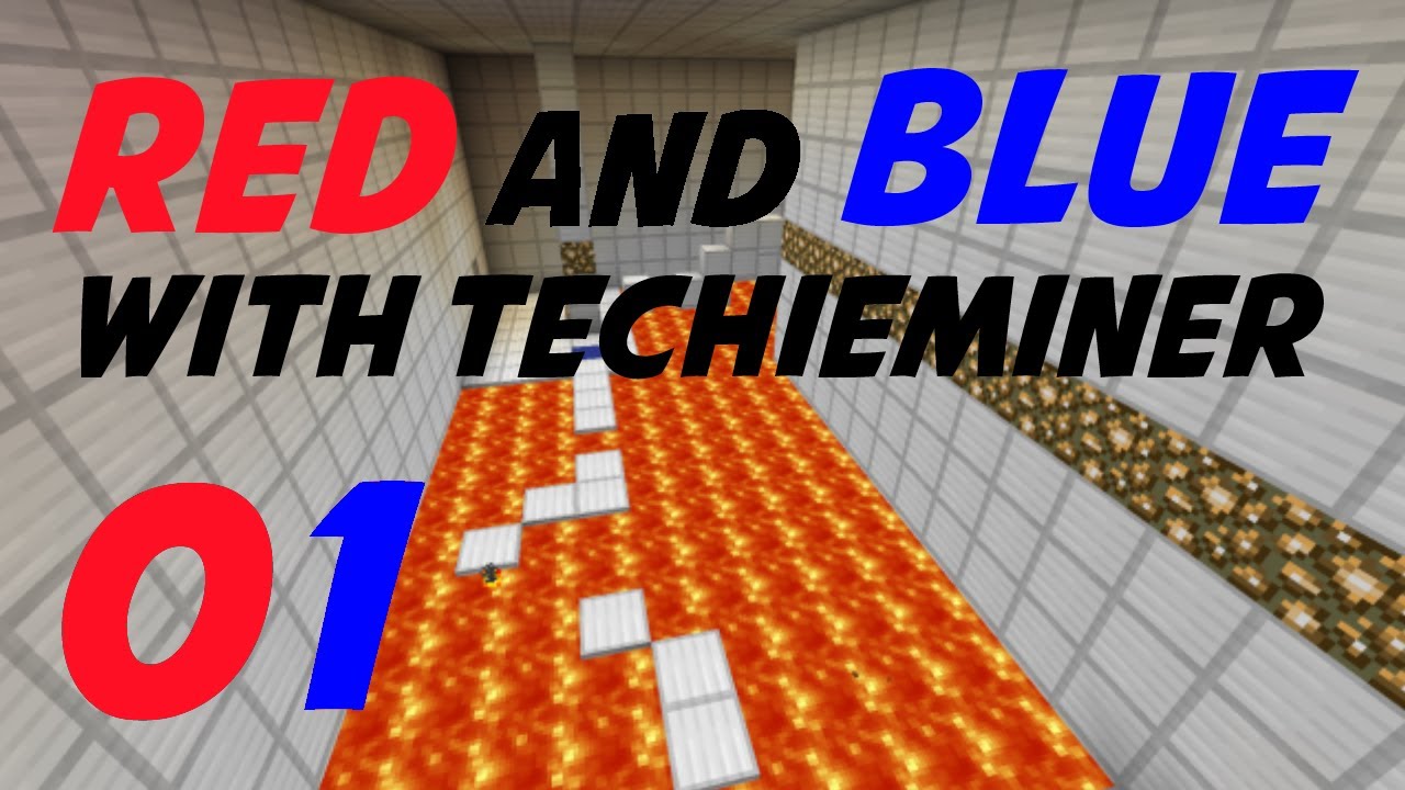 Minecraft Custom Map: Red and Blue - Part 1 - YouTube
