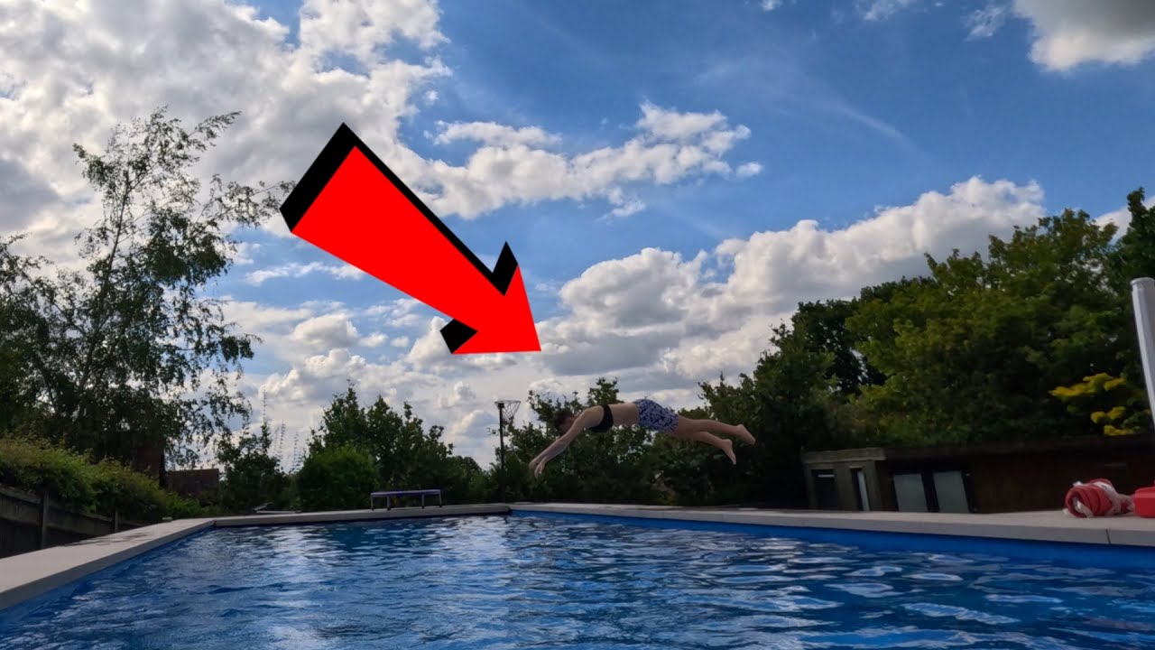 TRAMPOLINE FLIPS TO POOL! | Ruby Mace - YouTube
