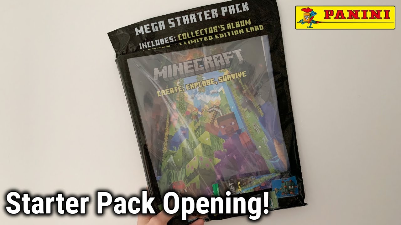 Mega Starter Pack Opening! - Panini Minecraft Create, Explore, Survive ...