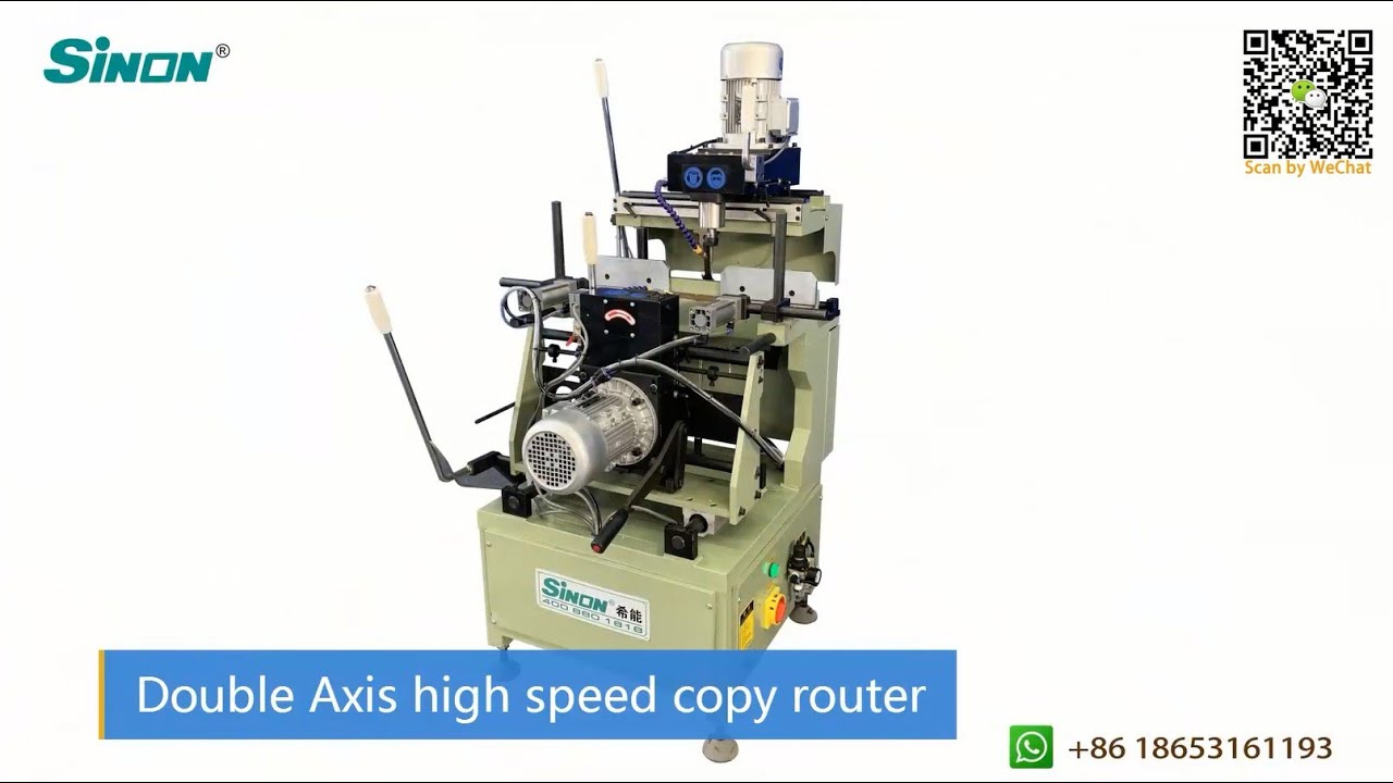double head axis high speed copy router machine for aluminum pvc ...