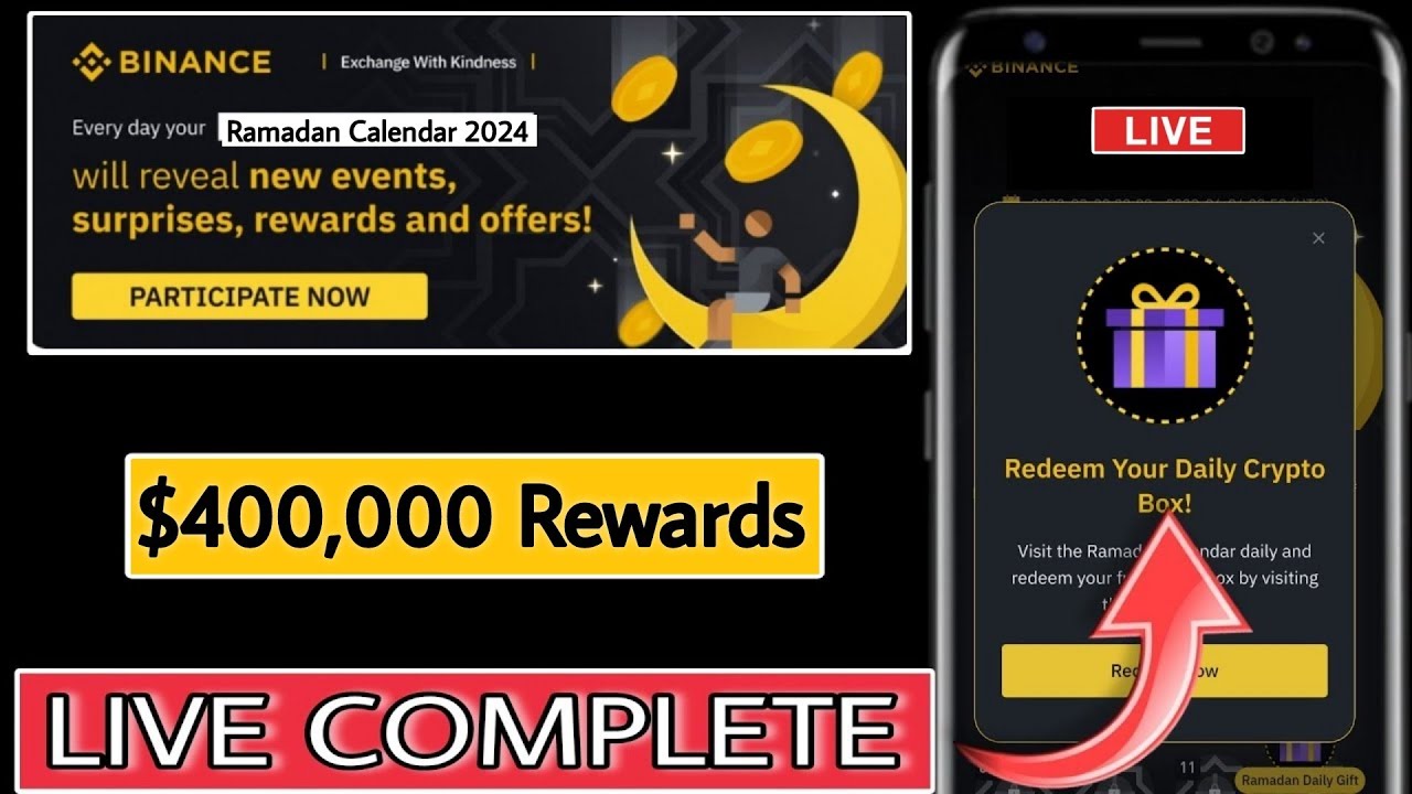 Binance 2024 Ramadan Calendar $400,000 worth of rewards 😱 | Binance new ...