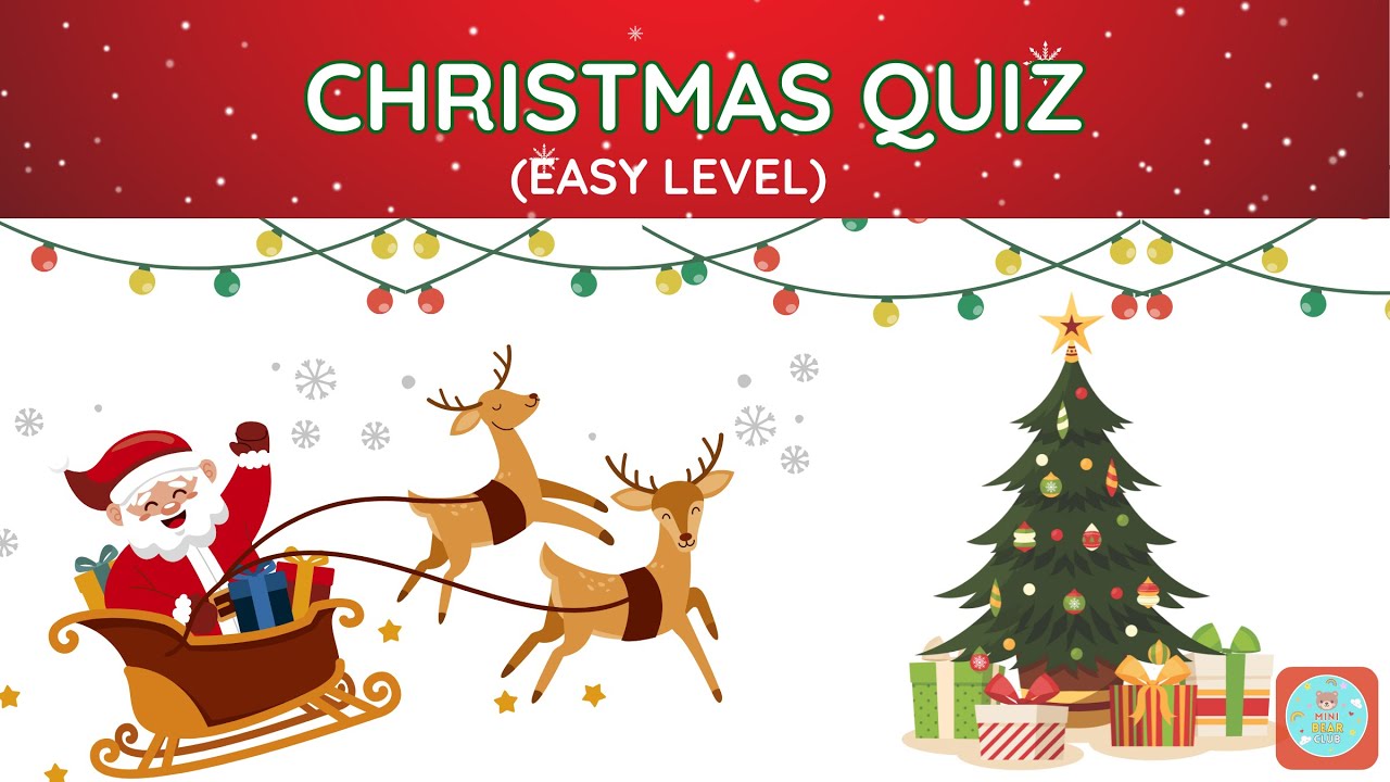 Christmas Quiz for Kids | Easy Level | Mini Bear Club - YouTube