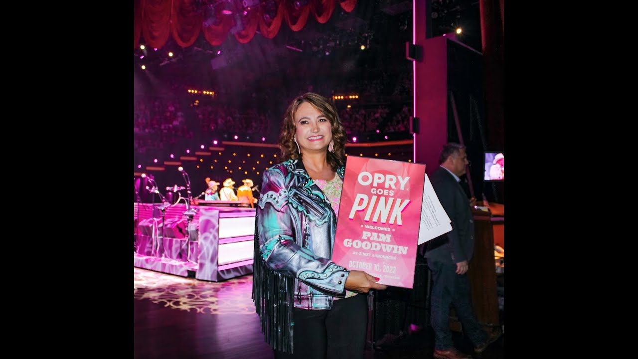 Pam Goodwin | Opry Goes Pink Guest Announcer 10-10-2023 - YouTube