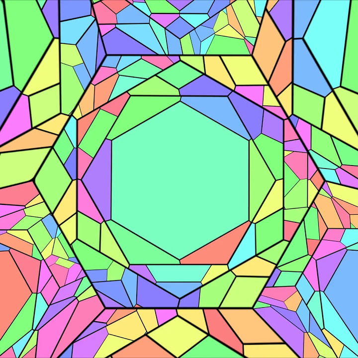 Truncated octahedron camera loop fractals - YouTube