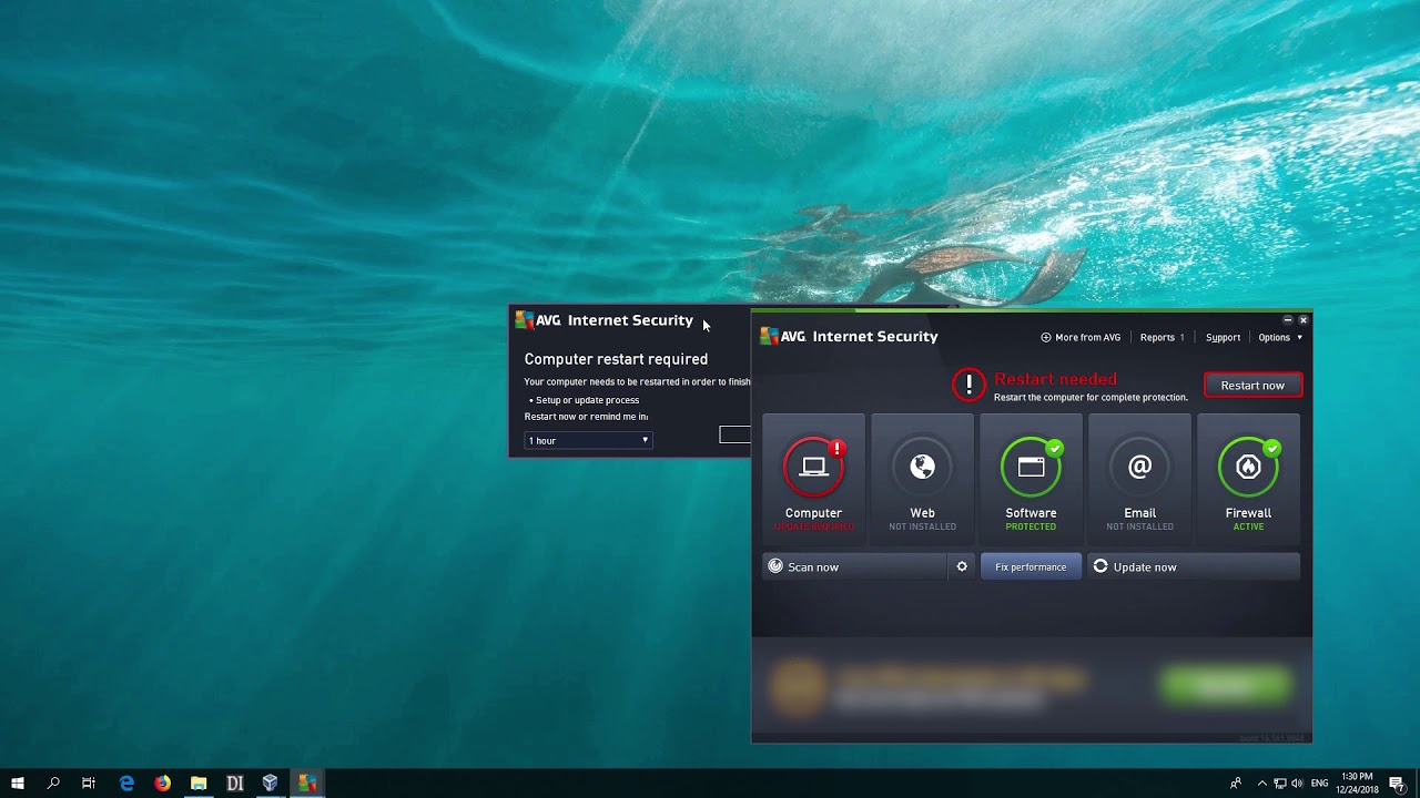 Computer restart required (AVG Internet Security) - YouTube