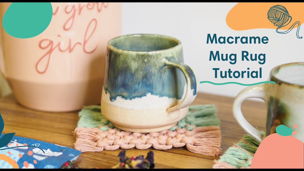 TUTORIAL 〰 Macrame Mug Rug Tutorial - YouTube