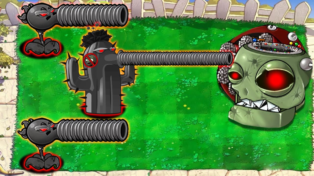 Doom Cactus Pea vs 999 Garagantuar - Plants vs Zombies Hack - YouTube