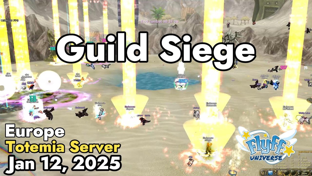 Guild Siege (Totemia) January 12, 2025 | Flyff Universe - YouTube