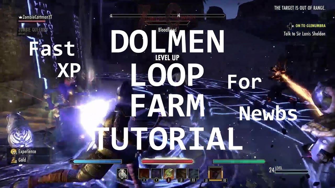 How to Level Up Fast Elder Scrolls Online Dolmen Loop Farming - YouTube