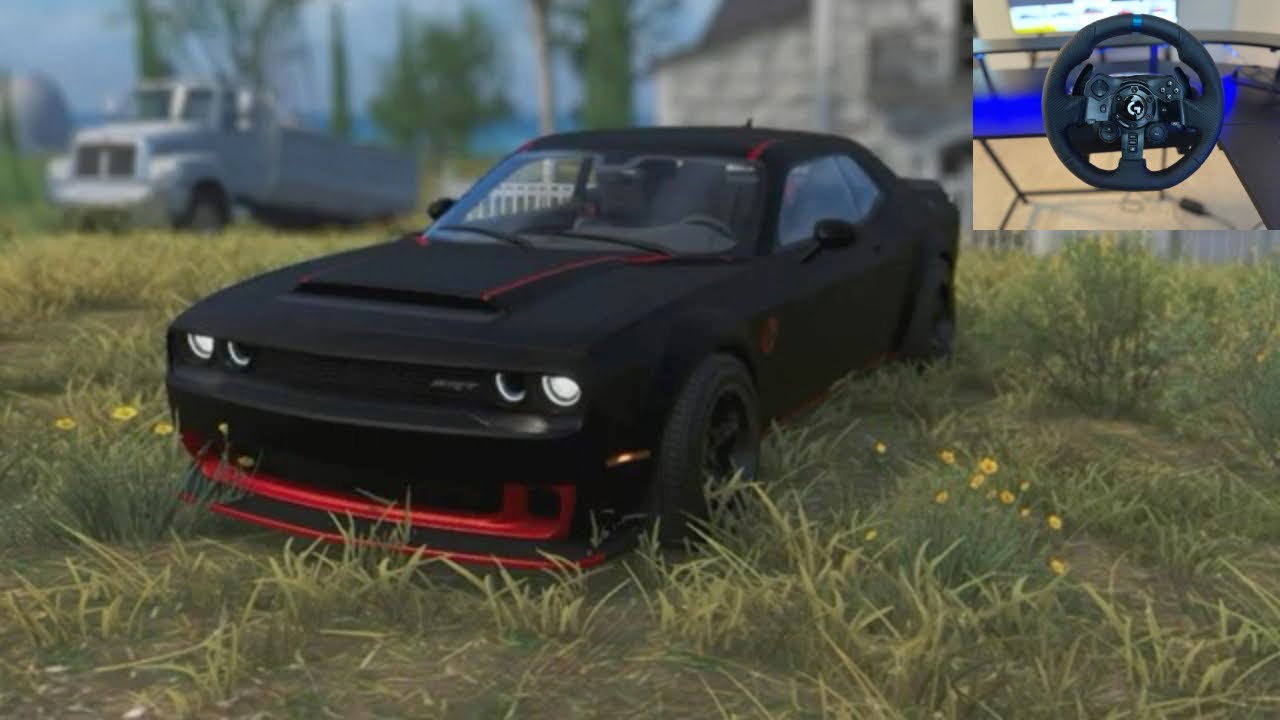 Dodge Challenger SRT Demon steering wheel gameplay-Crew2 - YouTube