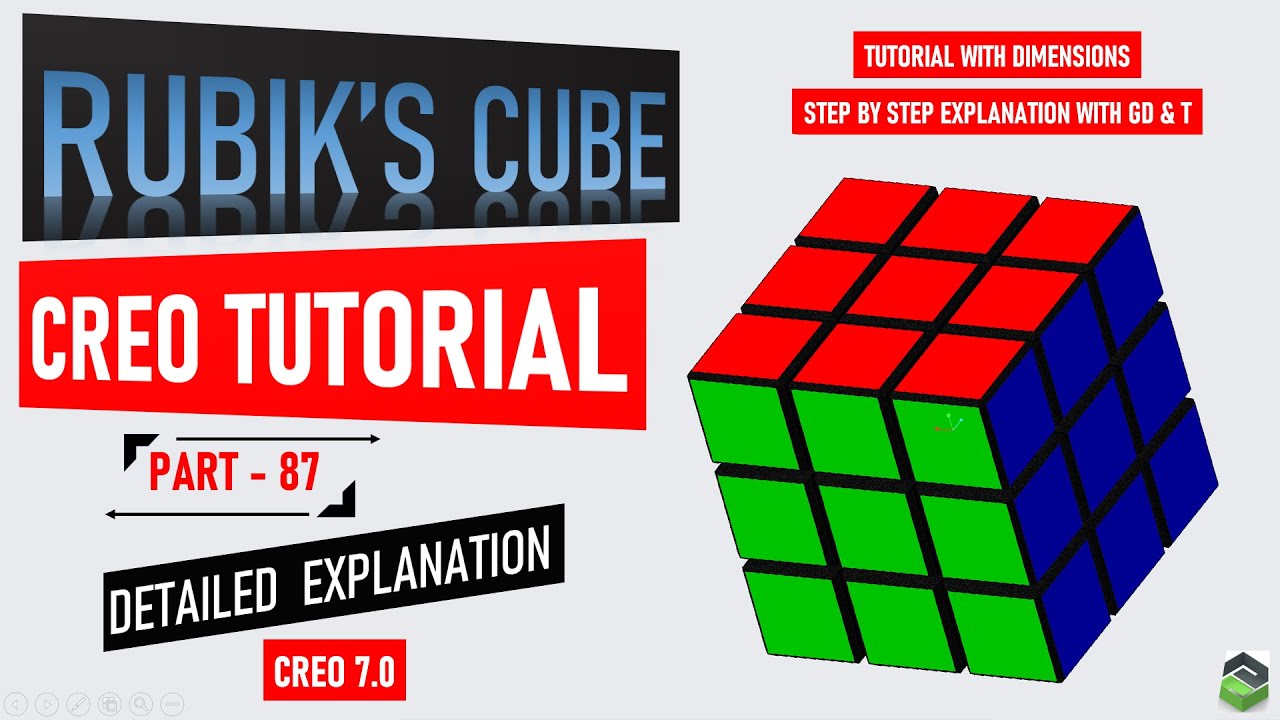 " RUBIK'S CUBE " in Creo, Full tutorial video with detailed explanation. - YouTube