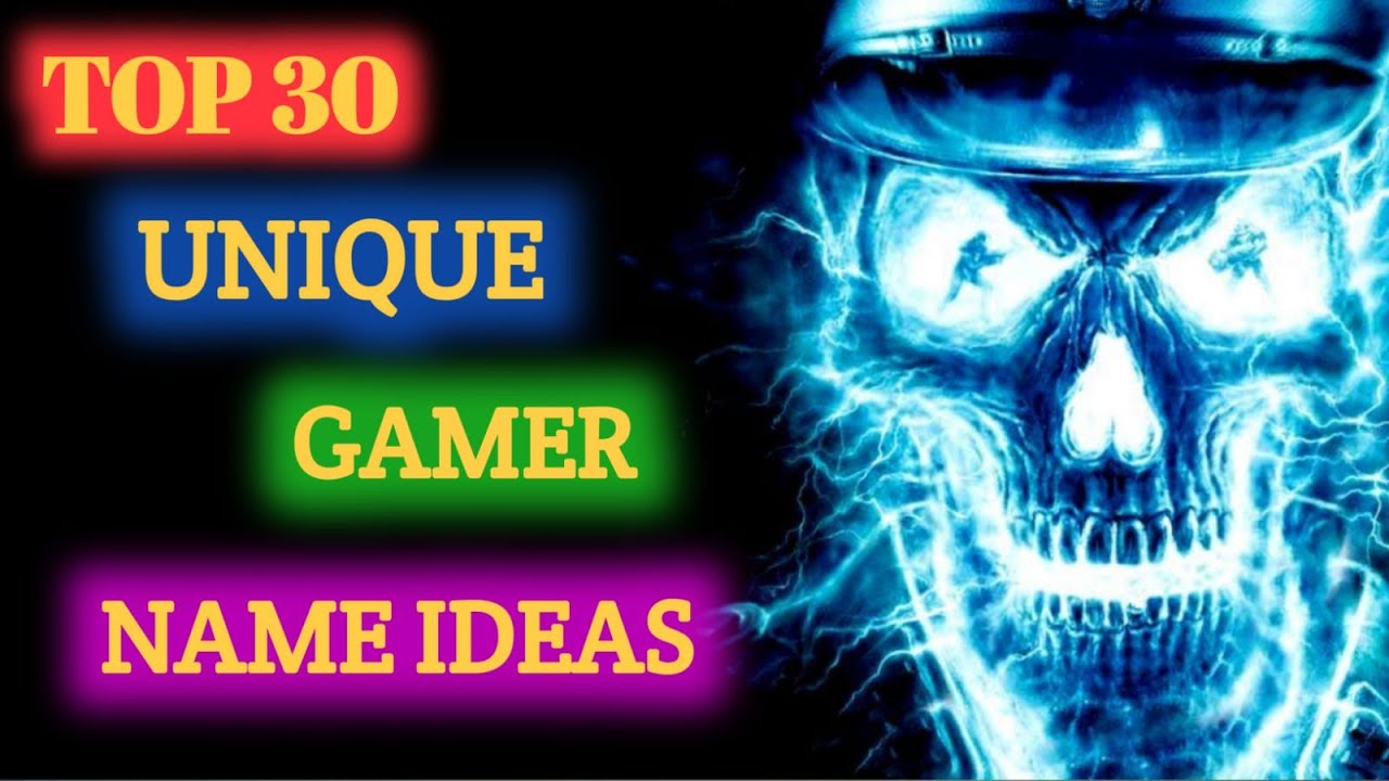 Top 15 Unique Gamer Name Ideas || Cool & Unique Gaming Channel names ...