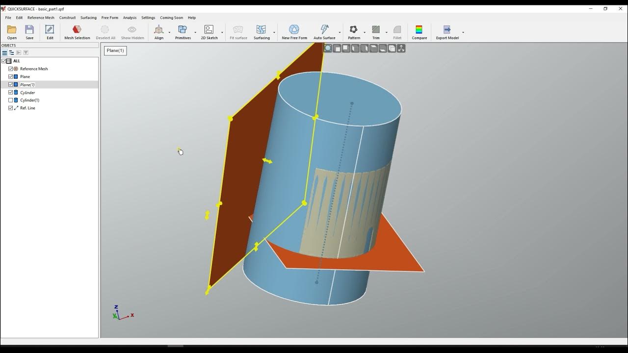 QS Tutorials: Reference Geometries - How to do Reverse Engineering with QUICKSURFACE - YouTube