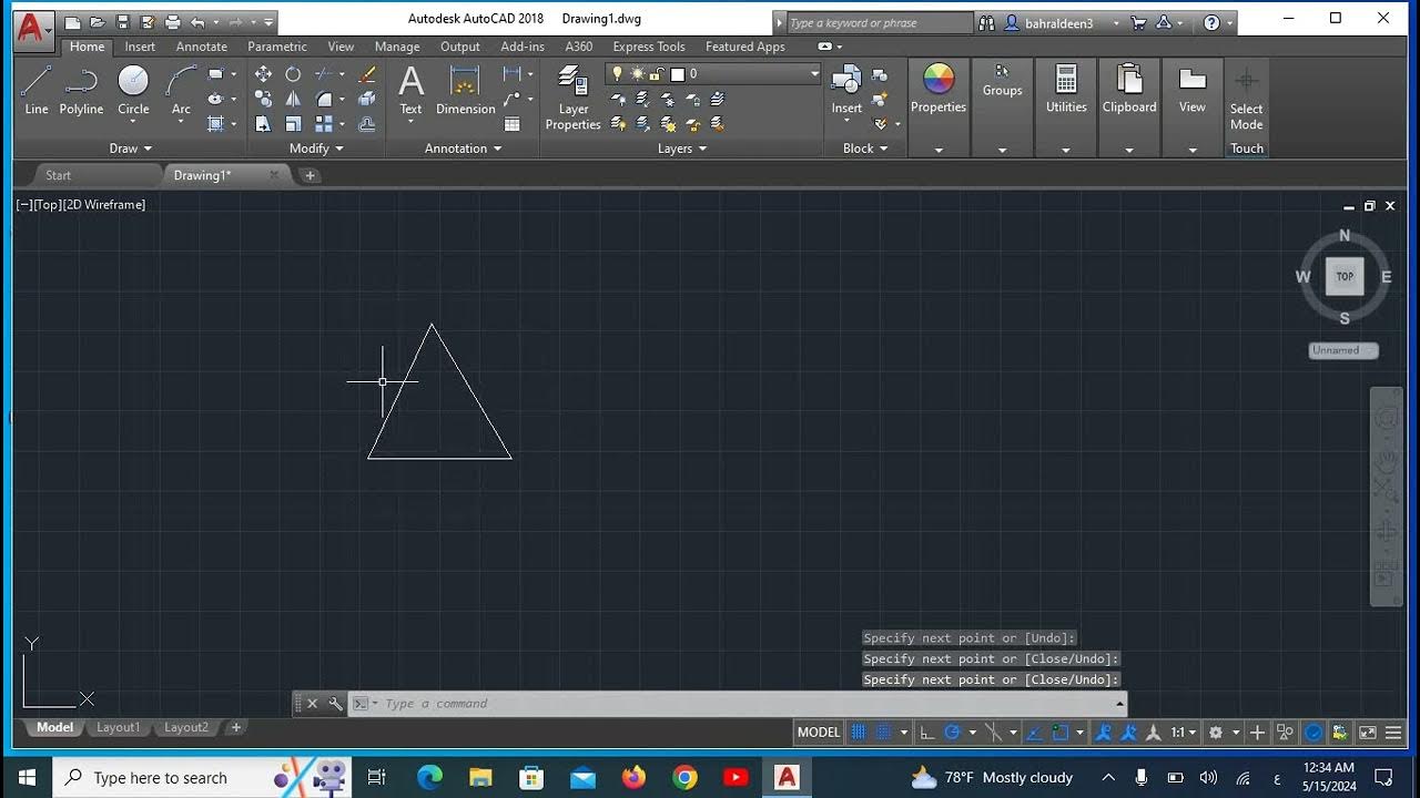autoCAD Basic ROTATE, MIRROR COMMAND - YouTube