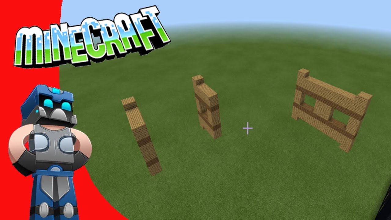 Minecraft: Como hacer Puerta de valla 3D Tutorial - YouTube