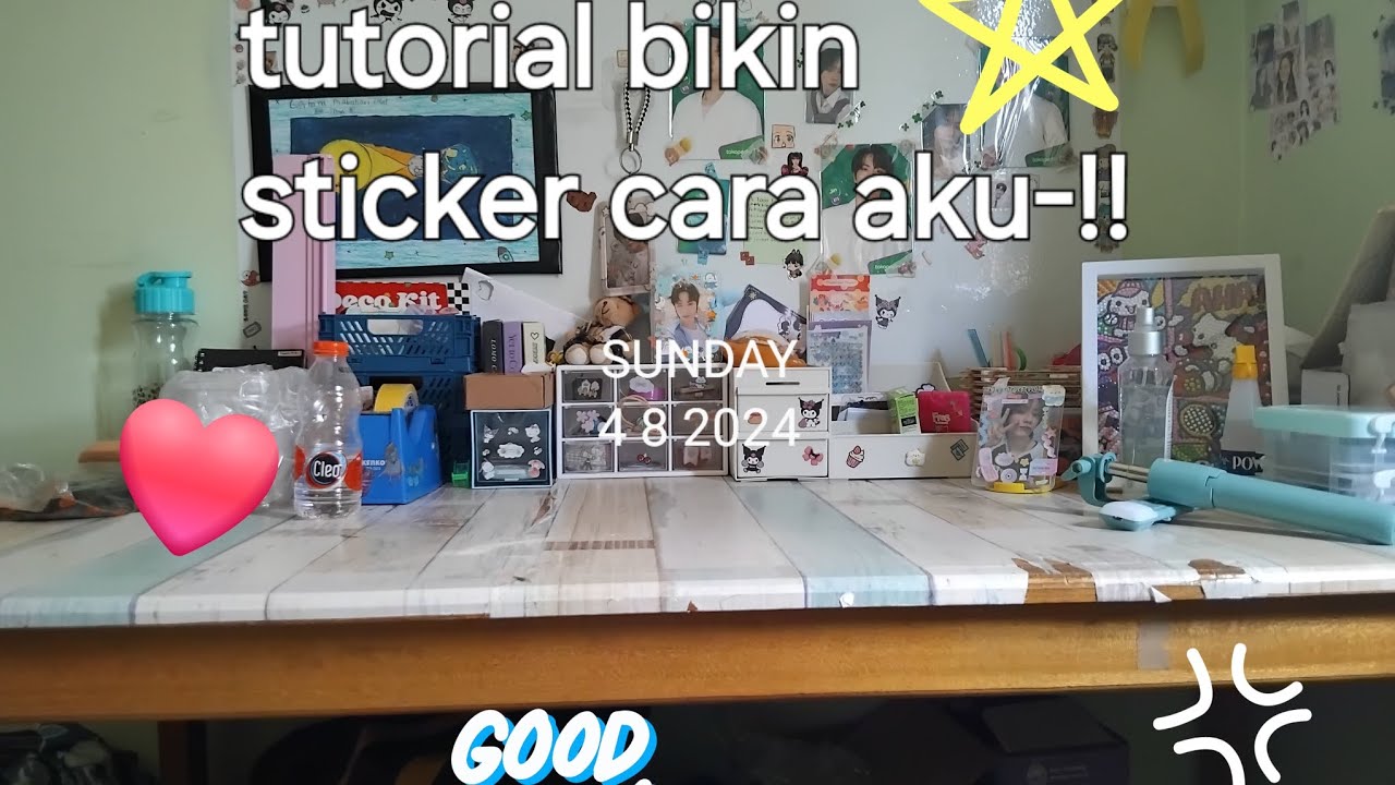 tutorial bikin sticker cara aku-!! 💐 - YouTube