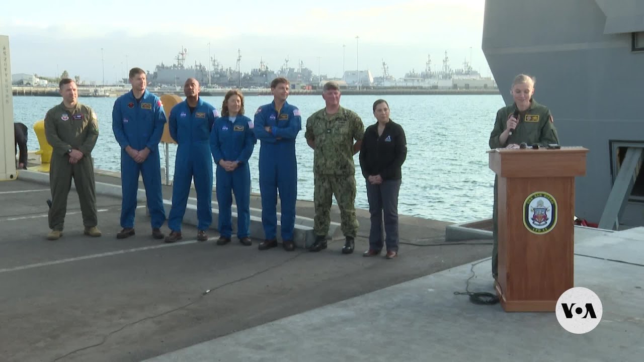 NASA, US Navy Prepare Astronauts for Moon Mission | VOANews - YouTube