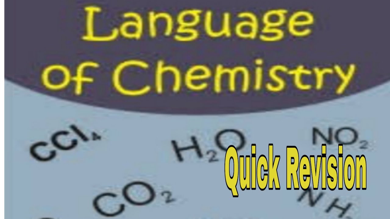Revision On The Language Of Chemistry | Chemistry For You - YouTube