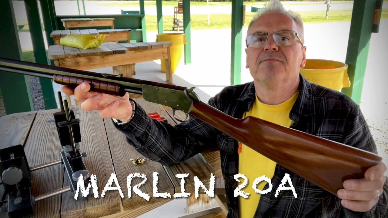 Marlin model 20A pump action 22 rifle first shots at the range. What a ...
