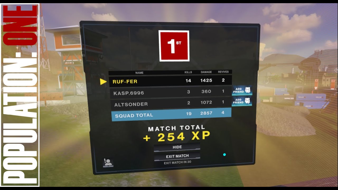 POPULATION: ONE - 14 kills in a boring fight - YouTube
