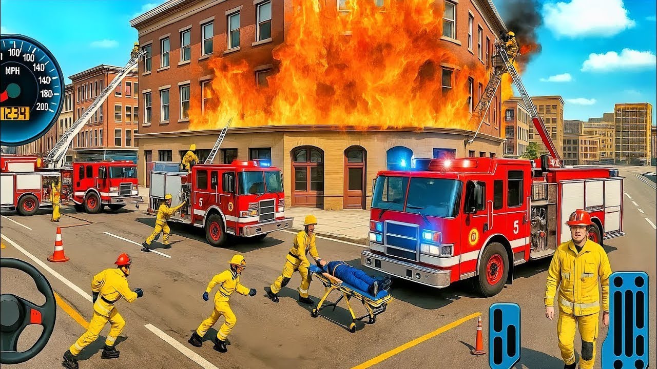 Firefighter Emergency Simulator 2025 | Realistic City Rescue ...