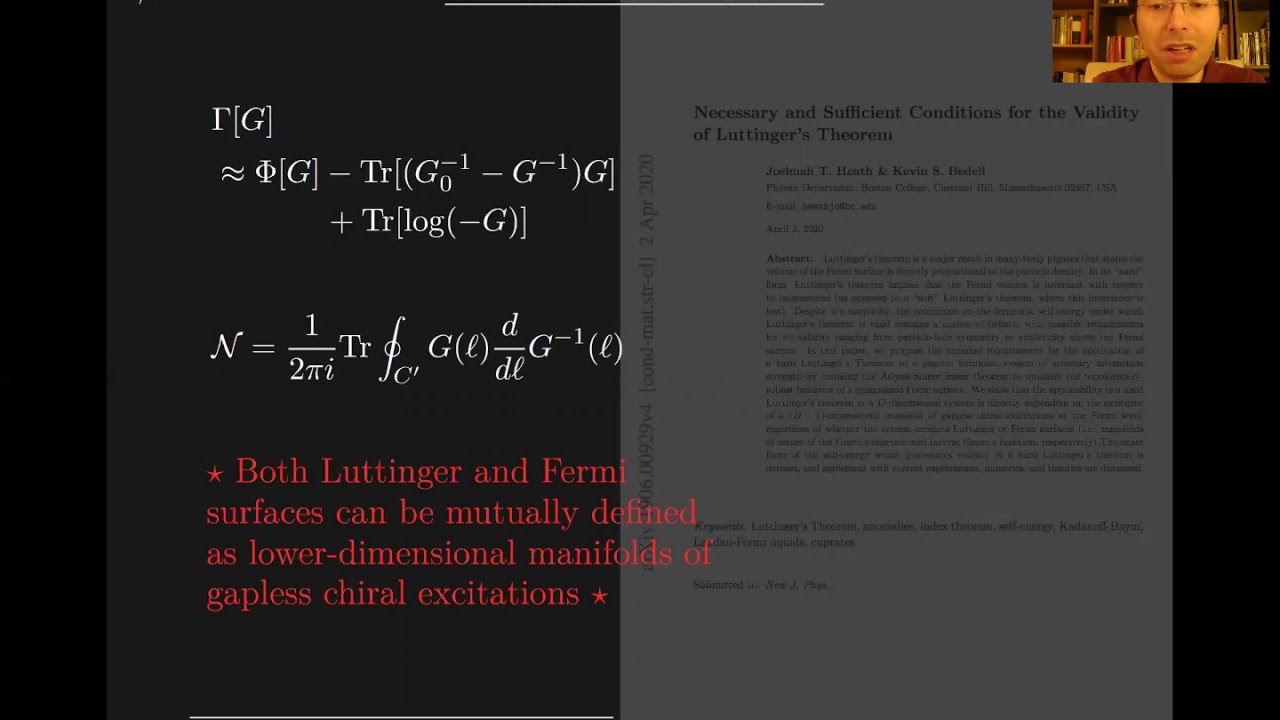 Necessary and sufficient conditions for the validity of Luttinger's ...