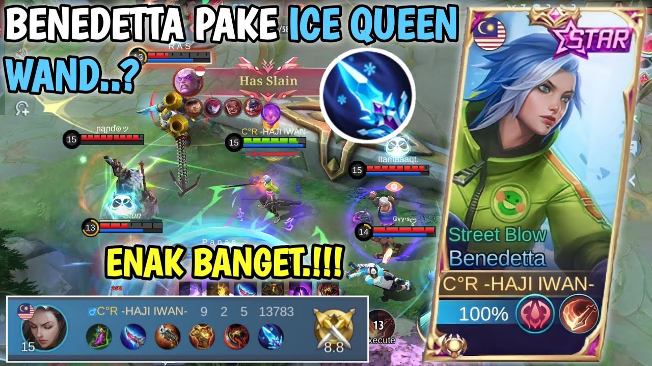 BENEDETTA PAKE ITEM ICE QUEEN WAND ENAK BANGET MUSUH AUTO SLOWMO ...