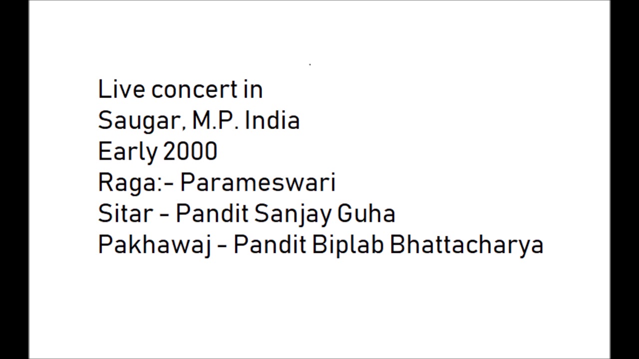 Raga Parameswari Sanjay Guha remebering his guru Pdt Ravi Shankarji on ...