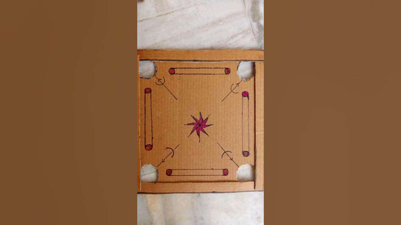 DIY carrom board using cardboard How to Make Carrom Board by Cardboard #diycarromboard # ...