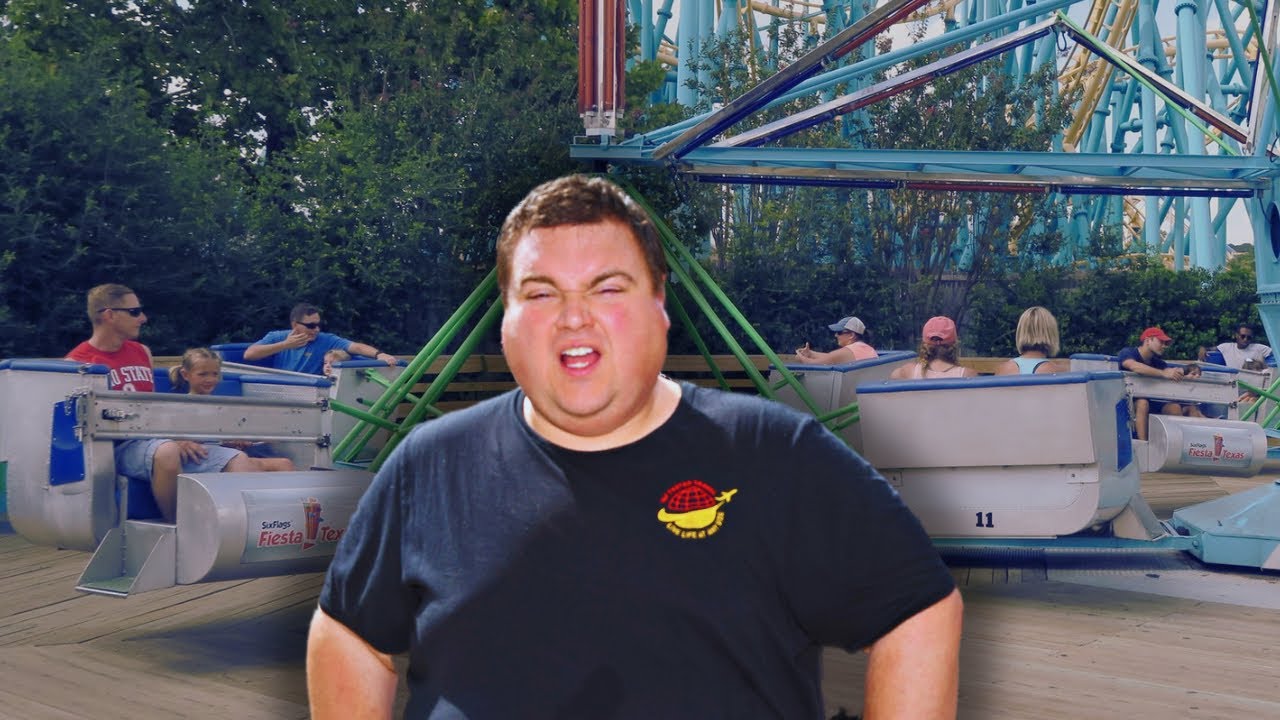 Fat Testing Wave Runner at Six Flags Fiesta Texas in San Antonio Texas ...